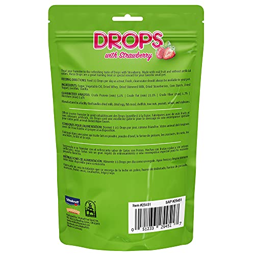 Vitakraft Drops Hamster Treat - Strawberry - Yogurt Treats for Hamsters Pink 5.3 Ounce (Pack of 1)