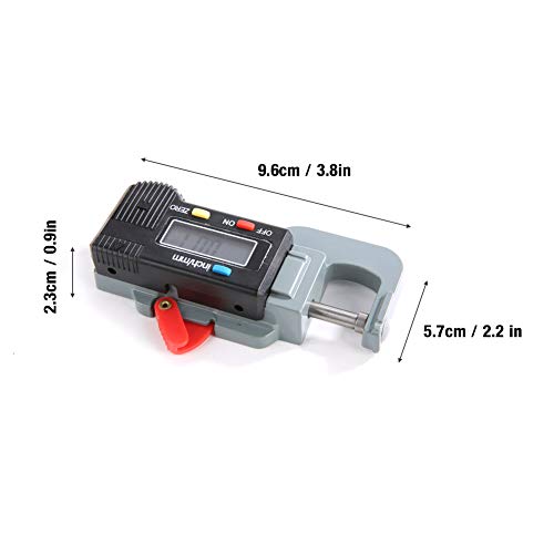 Digital Thickness Gauge, Mini Horizontal Electronic Thickness Meter Micrometer, 0-12.7mm Range, 0.02mm Accuracy, 0.01mm Resolution, for Paper, Jewelry, Pearl, Leather