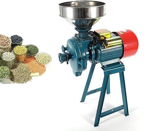Electric Grain Grinder Mill,220V 2200W Commercial Corn Mill Grinder Machine Feed Mill Wheat Grinder,Electric Dry Cereals Grinder with Funnel