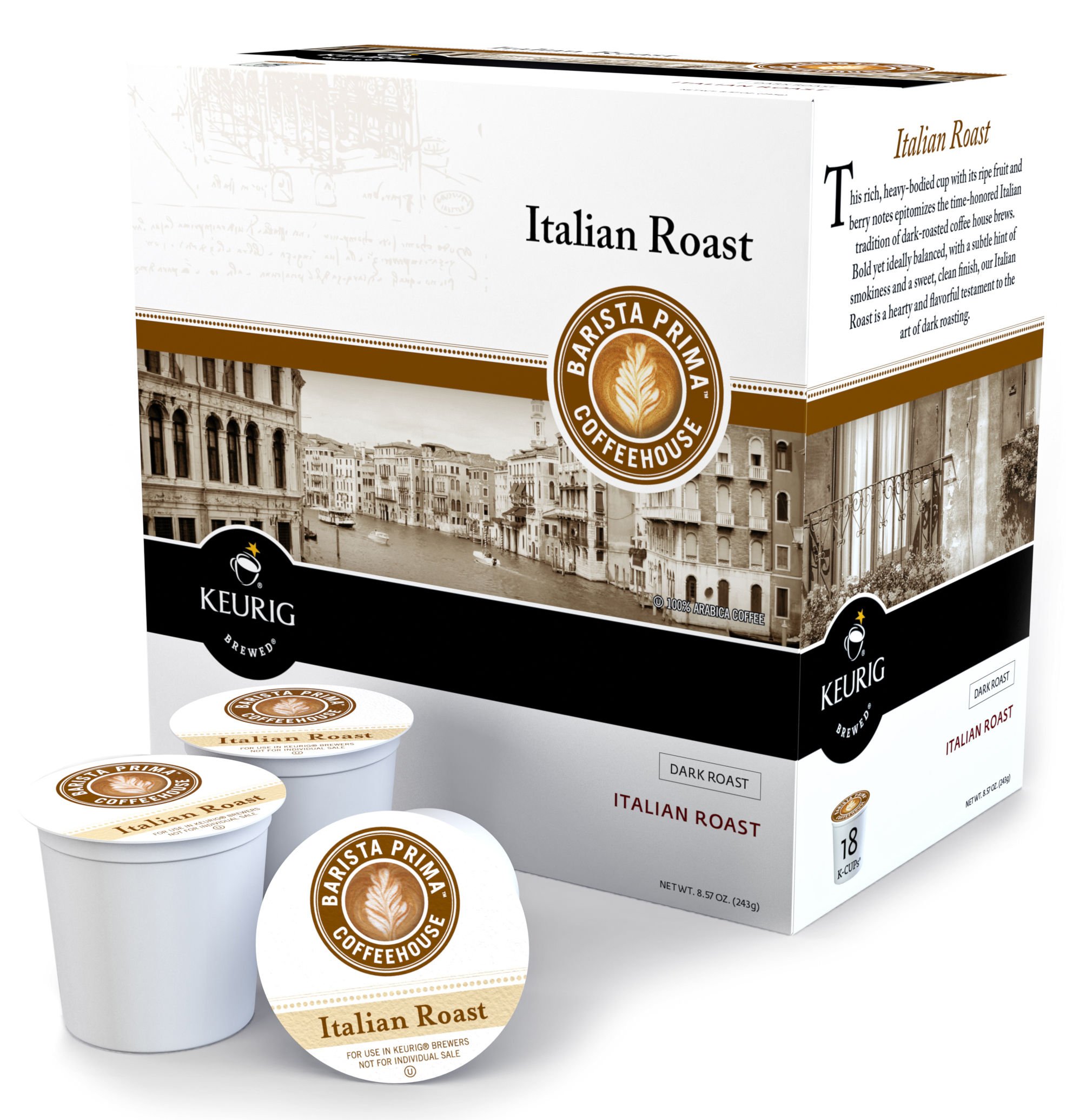 Keurig Barista Prima Coffeehouse Italian Roast Coffee K-Cup 18 ct