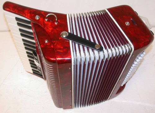 HOHNER 1305-RED Hohnica 72 Bass 34-Key Entry Level Piano Accordion Range G to E