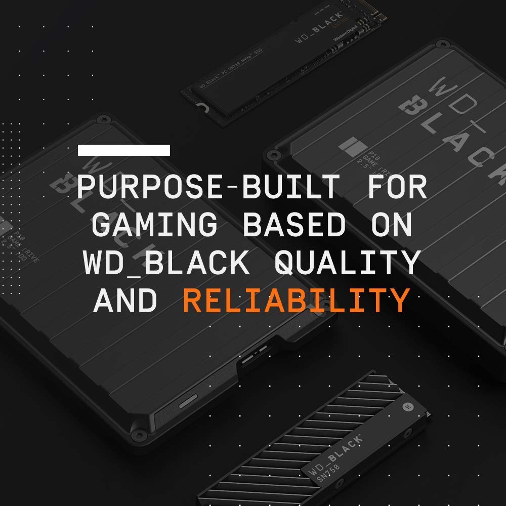 WD_Black 8TB D10 Game Drive, Portable External Hard Drive HDD Compatible with Playstation, Xbox, PC, & Mac - WDBA3P0080HBK-NESN (Renewed)