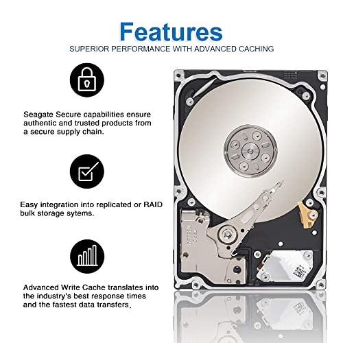 Seagate Enterprise Capacity 3.5 | ST4000NM0035 | 4TB 7.2K RPM 128MB Cache 3.5in SATA 6Gb/s | 512n | FIPS 140-2 | Enterprise Internal Hard Disk Drive (Renewed)