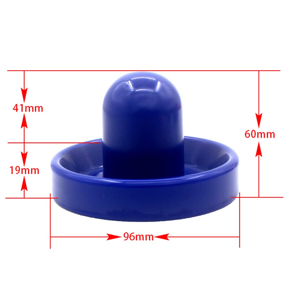 BQSPT Air Hockey Pucks and Paddles,Air Hockey Pushers and Pucks, Handles Paddles Replacement Accessories (4 Striker 96mm with Pads, 8 Pucks 64mm Thick and Thin)