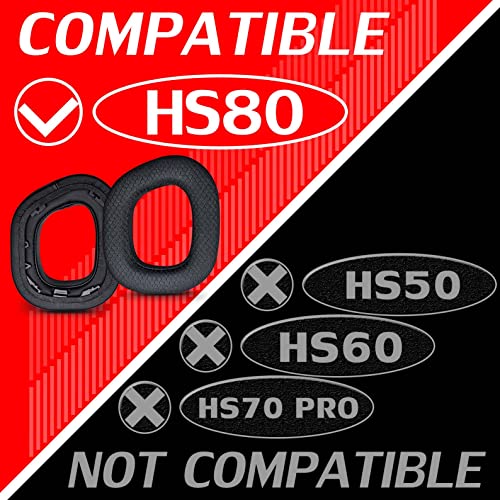 DIMOST HS80 Ear Pads Compatible with HS80 Headset I Thicker Enhanced Memory Foam - More Breathable Mesh