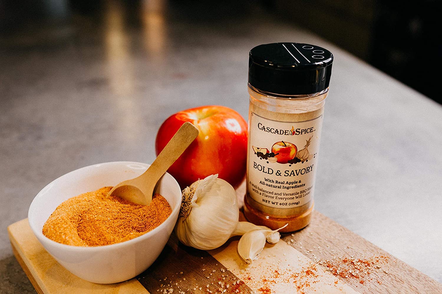 Cascade Spice BOLD & SAVORY Spice Blend and BBQ Rub With Real Apple