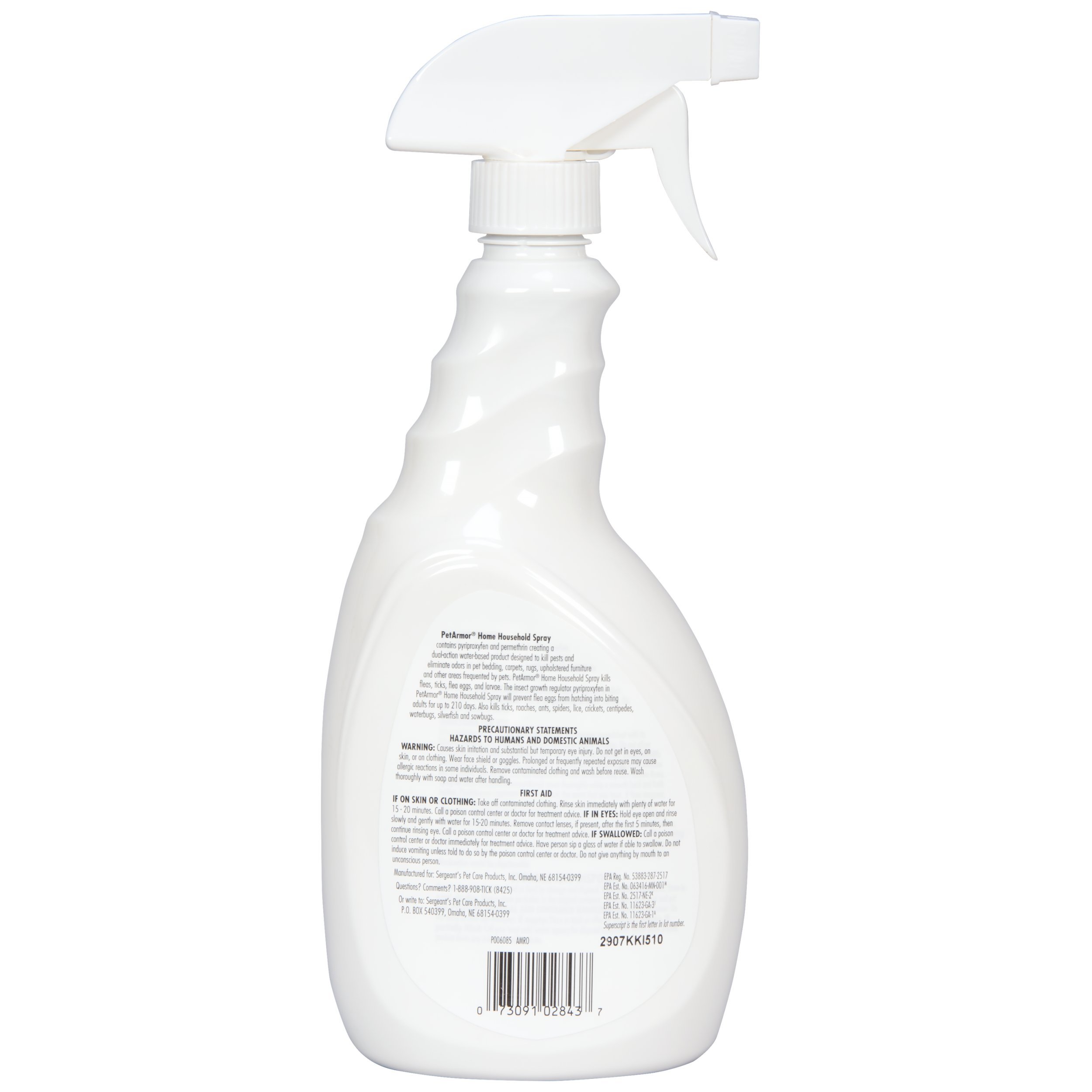 PETARMOR Home Household Spray for Fleas and Ticks, 24 Ounce