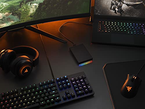 Seagate FireCuda Gaming Hard Drive External Hard Drive 2TB - USB 3.2 Gen 1, RGB LED lighting for PC and Mac with Rescue Services (STKL2000400)