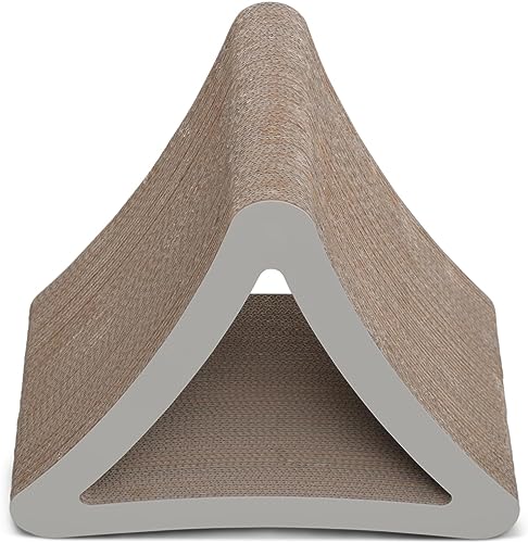 PetFusion 3-Sided Vertical Cat Scratching Post | Available in 18” & 24” | Multiple Angle Cat Scratching Pad, 6 Usable Sides. Scratch, Play, & Perch | 100% Recyclable Cardboard Cat Lounge. 1 Yr Warr