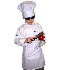 CHEFSKIN Set of 3 White Fabric Apron to Decorate with Marker, Paint, Iron on or Embroidery for Kids Small 4-8 Years