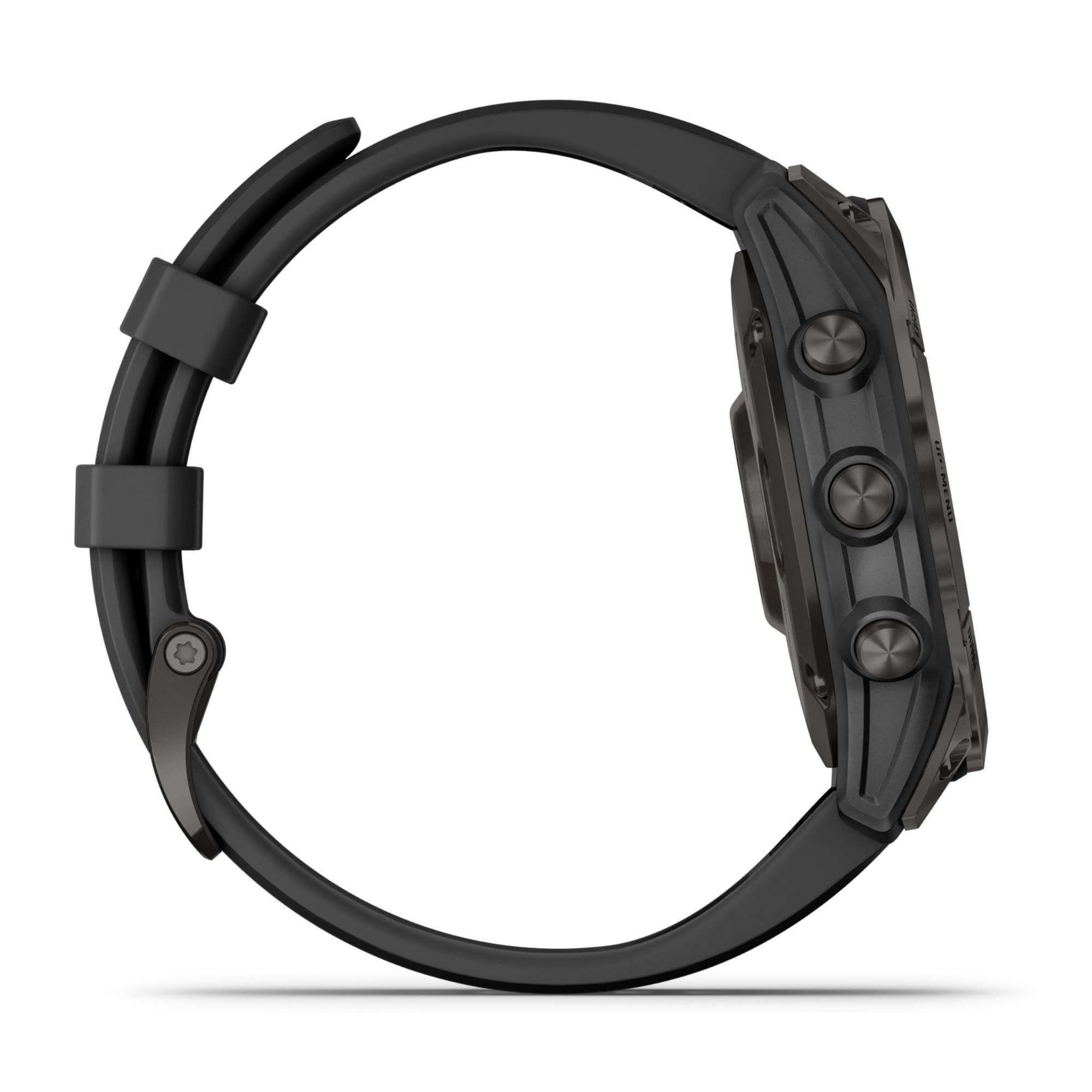 Garmin Epix Gen 2 Smartwatch (Sapphire Black Titanium) Bundle with Wireless Headphones (Black/Lime Green) and Below Zero 12KN Heavy Duty Carabiner (3 Items)