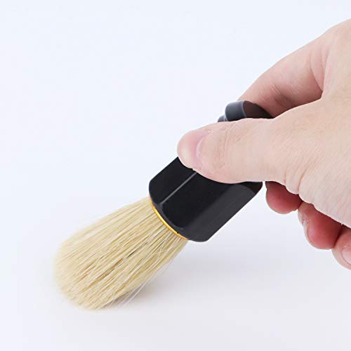 Beomeen Shaving Brush 2 Pack, Hair Shave Brushes with Handle for Men, Professional Hair Salon Tool Gifts