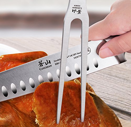 Cangshan TS Series 1020496 Swedish 14C28N Steel Forged 2-Piece Carving Set