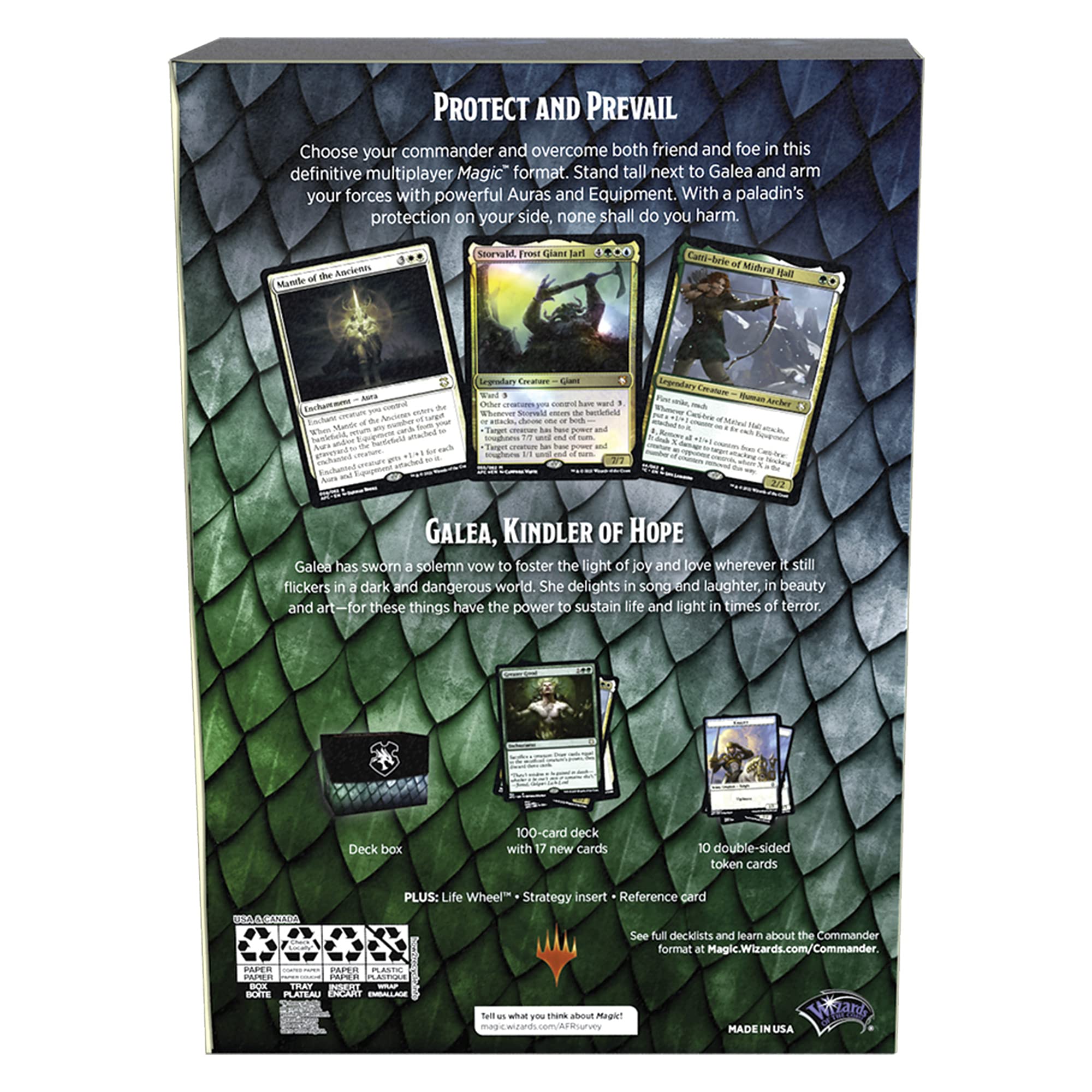 Magic: The Gathering Adventures in the Forgotten Realms Commander Deck β Aura of Courage (Green-White-Blue)