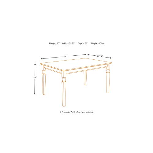 Signature Design by Ashley Owingsville Rustic Farmhouse Dining Room Table, Black & Brown