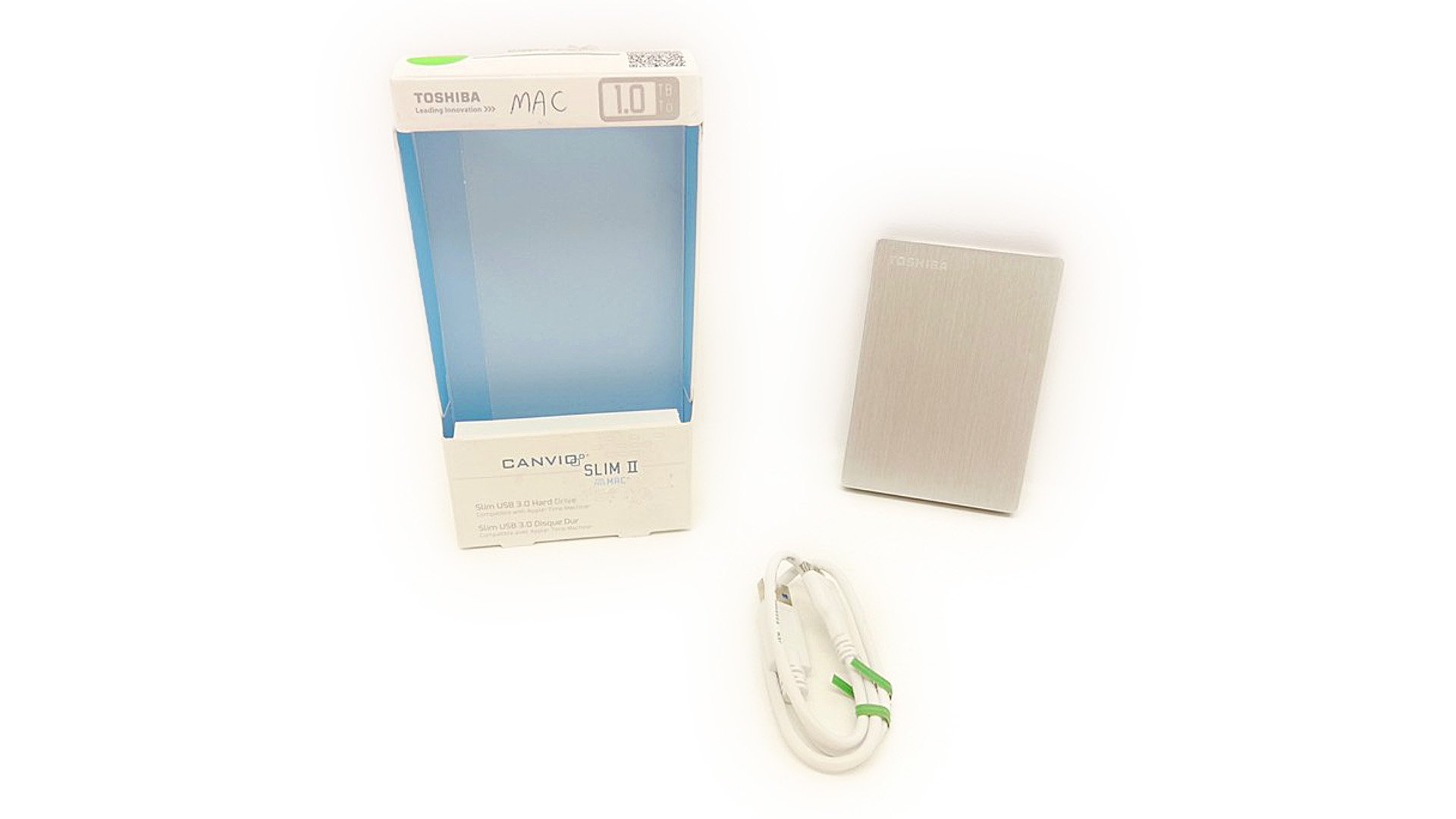 Toshiba Canvio Slim II 1TB Portable External Hard Drive for Mac (HDTD210XSMEA)