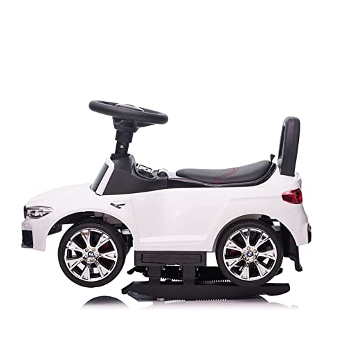 Best Ride On Cars BMW 4 in 1 Battery Powered Push Car, White, Large