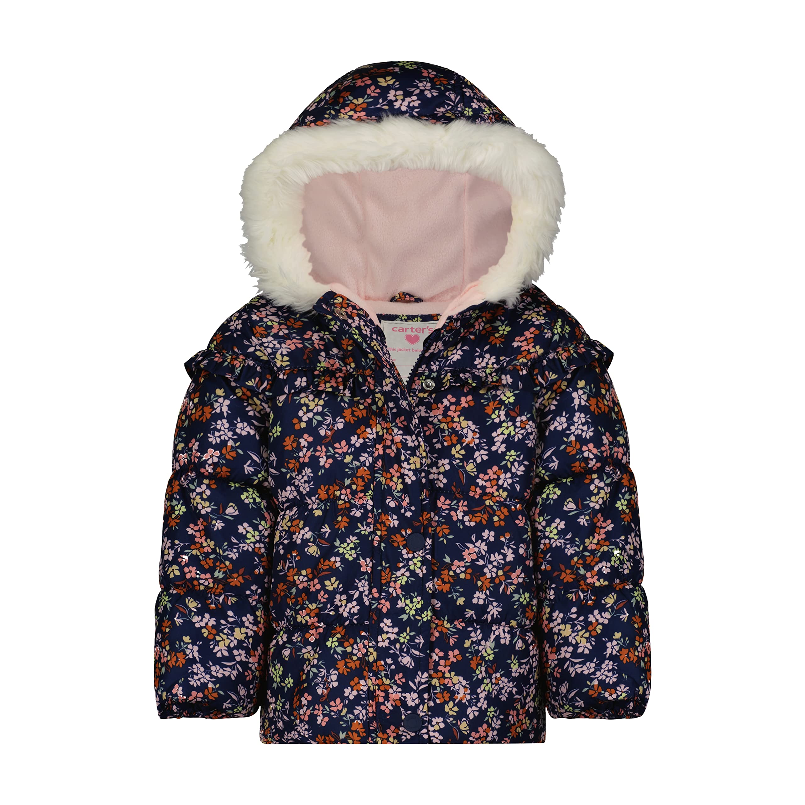 Carter's Baby Girl Two Piece Snowsuit, Ditsy Floral, 24 Months
