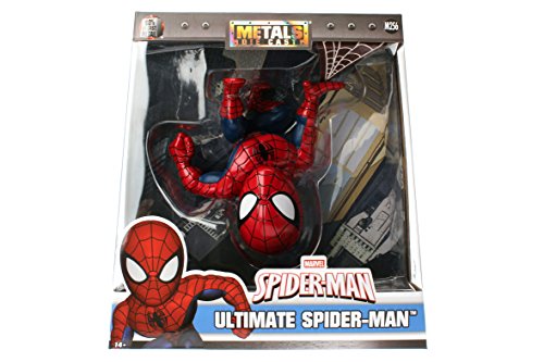 Jada Toys Marvel Ultimate Spider-man Metals Diecast collectible toy figure, 6", Red and Blue