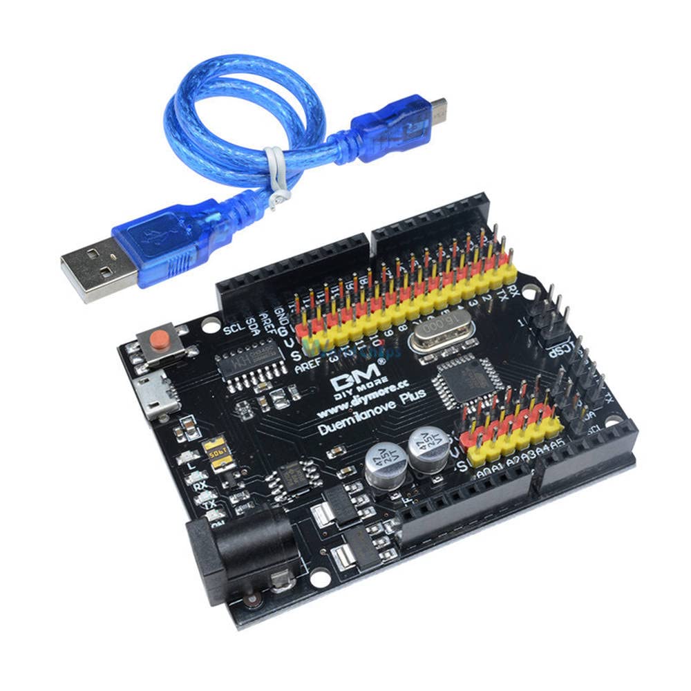 Duemilanove Plus Development Board CH340G ATmega328P Microcontroller Board FT232 I/O Micro Shiled Module for Arduino with Cable