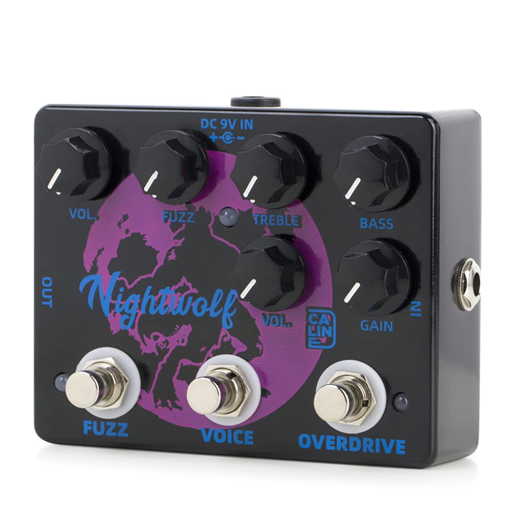 Caline DCP-08 Nightwolf Fuzz Overdrive Effect Pedal Dual Guitar Pedal