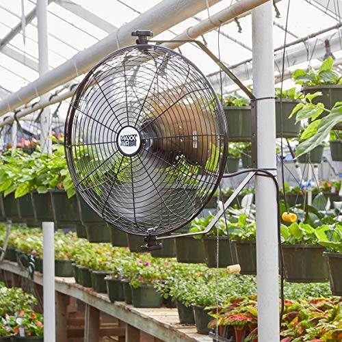 Maxx Air Wall Mount Fan, Commercial Grade for Garage, Shop, Easy Operation and Powerful CFM (18" Residential Wall Mount)