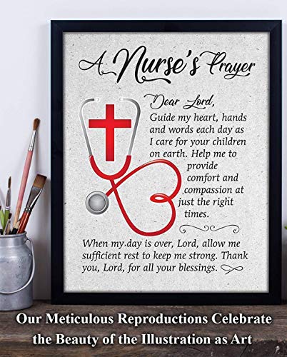 Dear Lord - A Nurse's Prayer - 11x14 Unframed Art Print - Great Gift For Nurse's Day and Home and Office Decor Under $15
