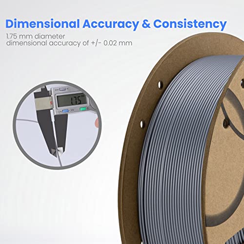 ELEGOO PLA Filament 1.75mm Black 2KG, 3D Printer Filament Dimensional Accuracy +/- 0.02mm, 2 Pack 1kg Cardboard Spool(2.2lbs) 3D Printing Filament Fits for Most FDM 3D Printers