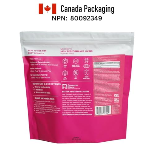 BHB Exogenous Ketones Drink Mix Packets - Real Ketones Keto Electrolytes Powder Packets No Sugar with 4 Main Fasting Electrolytes plus Hydrating Patented Keto BHB - 30 Count Raspberry Lemonade