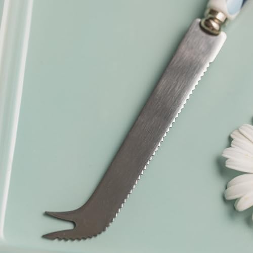 Dr.HOWS Victoria Cheese Knife Cutters for Block, Cheese Knife That Cuts All Cheese Types,Modern Designed, Clour Handles, Stainless Silverware Tableware