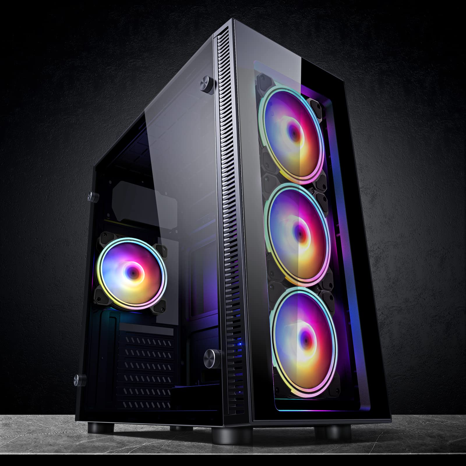 Case Fan 3 Pack Magic Moon Series, High Performance Cooling PC Fans - RGB Case Fans with Hydraulic Bearing - Low Noise Computer Fans for PC Case…
