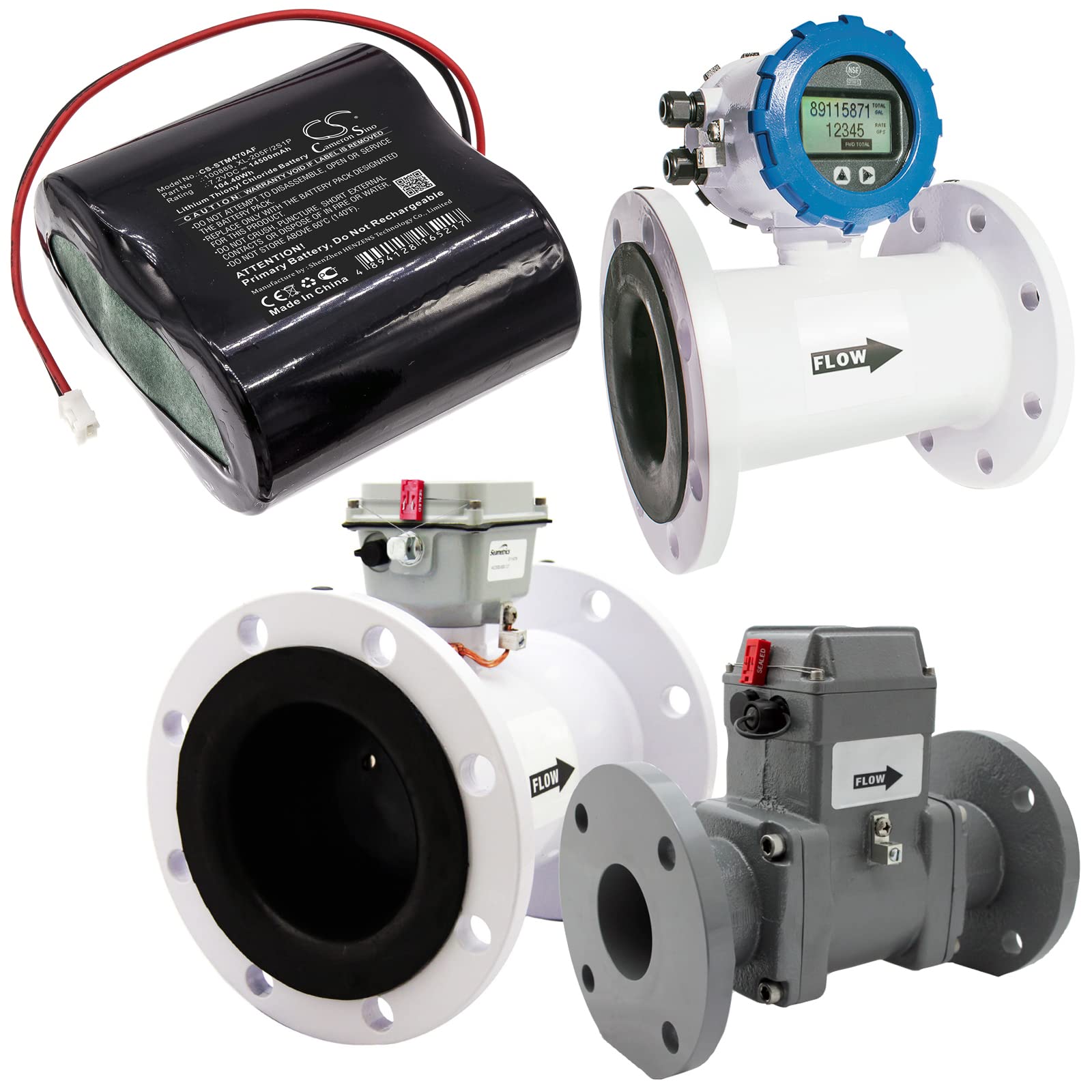 Cameron Sino Battery for Seametrics AG2000 Flowmeter, iMag4700 Flowmeter PN:Seametrics 100889, XL-205F/2S1P 14500mAh