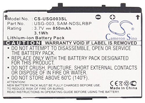 Cameron Sino Li-ion Replacement Battery for Nintendo DS, DS Lite, C/USG-A-BP-EUR, SAM-NDSLRBP, USG-001, USG-003