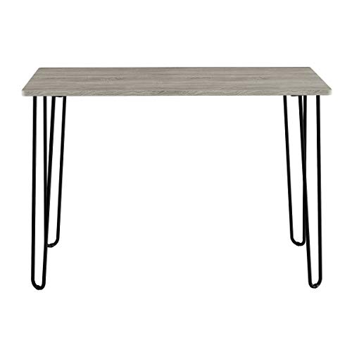 Lavish Home Computer Home Office-Small Desk With Hairpin Legs for Modern, Industrial-Style Decor, (L) 39.25β x (W) 19.5β x (H) 27β, Gray