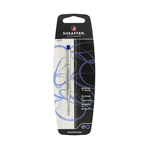 Sheaffer K Ballpoint Pen Refill, Medium Point, Blue Ink, 3/Pack (99325) by Sheaffer