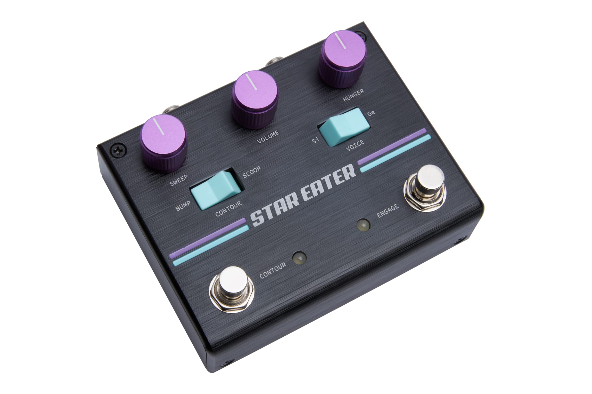 Briskdrop Pigtronix Star Eater Analog Fuzz Pedal - Bundle with Instrument Cable, 2 Patch Cables, and 6 Dunlop Picks
