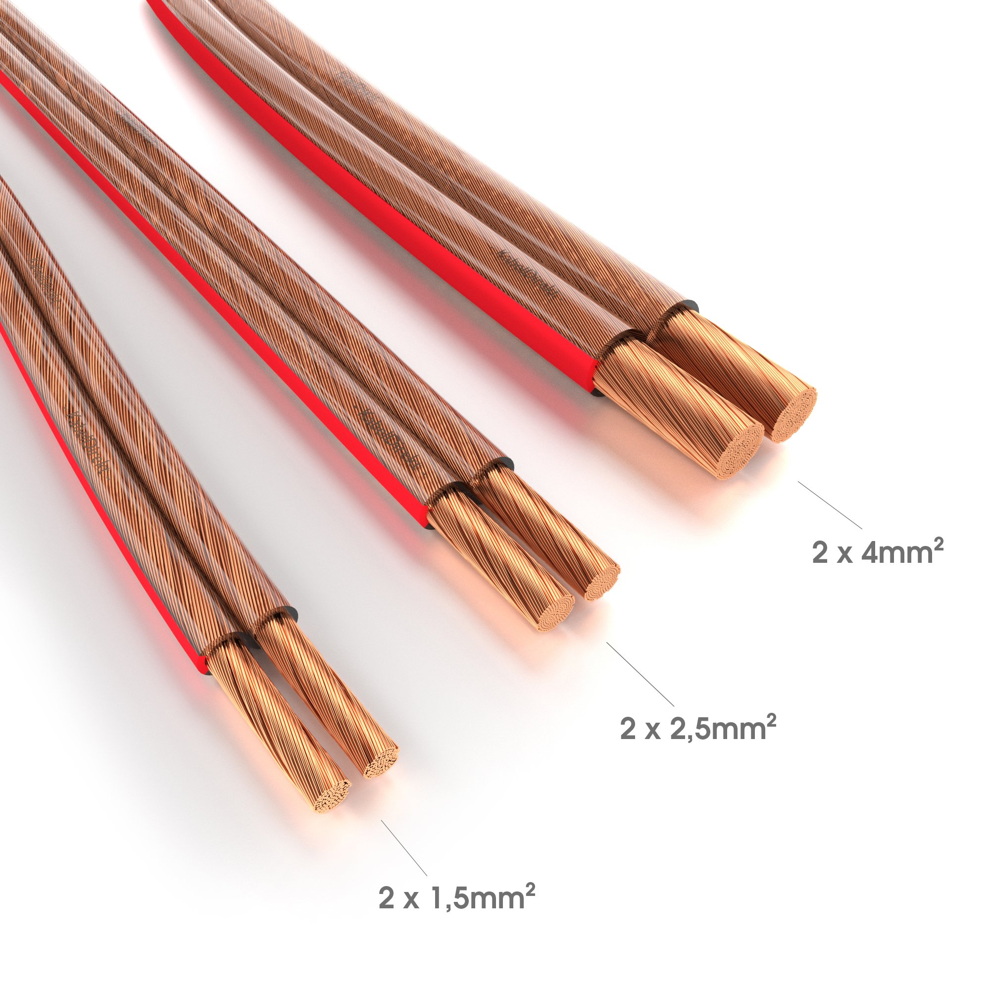 KabelDirekt – Pure Copper Stereo Audio Speaker Wire & Cable – Made in Germany – 14 AWG Gauge – 100 feet – (for HiFi Speakers and Surround Sound Systems, Pure Copper, with Polarity Markings)