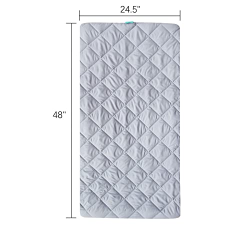 Sheet for Regalo My Cot Portable Toddler Bed, Joovy Travel Cot (Sheet Only, Bed not Included), Soft Child Travel Cot Padded Cover, Grey