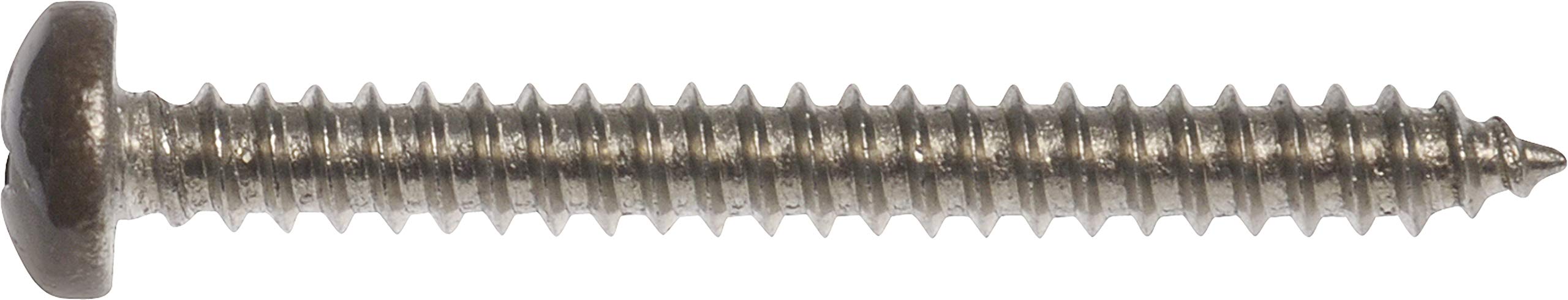 The Hillman Group 44402 8 x 1-1/2-Inch Brown Pan Head Phillips Sheet Metal Screw, Stainless Steel, 15-Pack