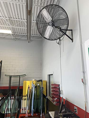 TPI Corporation Single Phase Wall Mount Commercial Circulator – 30" Diameter, 120 Volt Exhaust Fan – Ventilation Fans. Commercial Extractor Fans
