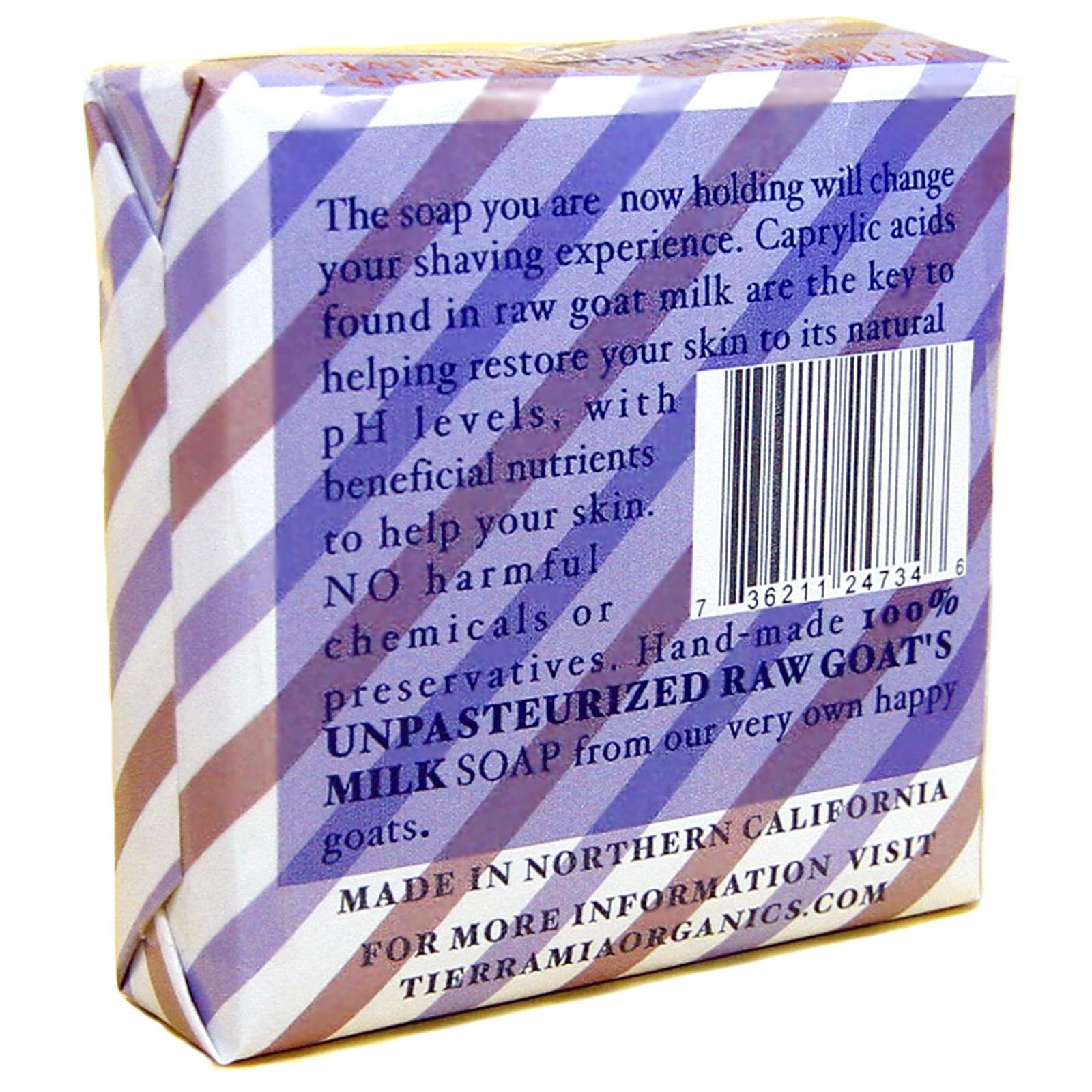 Tierra Mia Organics Men's Moisture Rich Shave Soap Bar, 2.2 Ounce