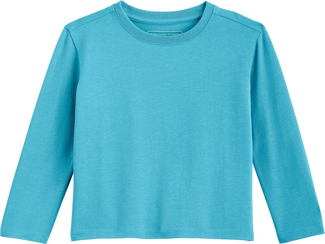 Coolibar UPF 50+ Toddler Coco Plum Everyday Long Sleeve T-Shirt - Sun Protective (2T- Aruba Blue)