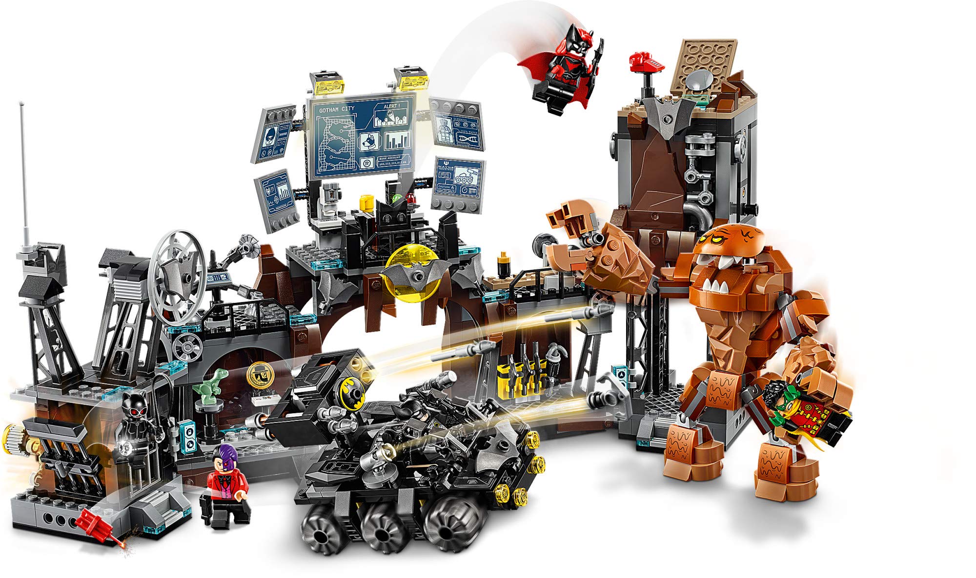 LEGO DC Batman Batcave Clayface Invasion 76122 Batman Toy Building Kit with Batman and Bruce Wayne Action Minifigures, Popular DC Superhero Toy (1037 Pieces)