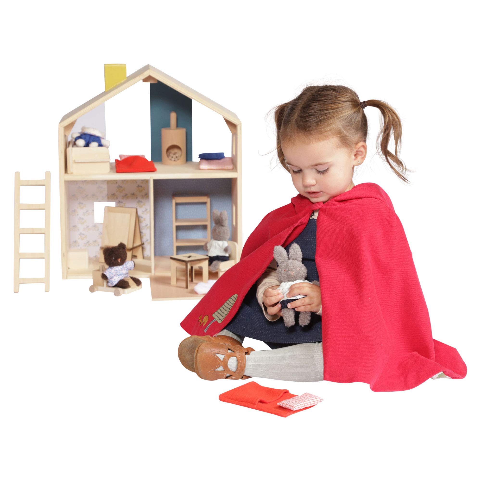 Manhattan Toy Little Nook Berry Bunny Stuffed Animal with Removable Clothing, Sleeping Bag & Keepsake Box