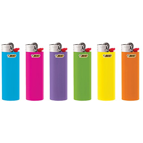 BIC Classic Lighters, Pocket Lighter Style, Fashion Assorted Colors, 50 Count Tray Disposable Lighters