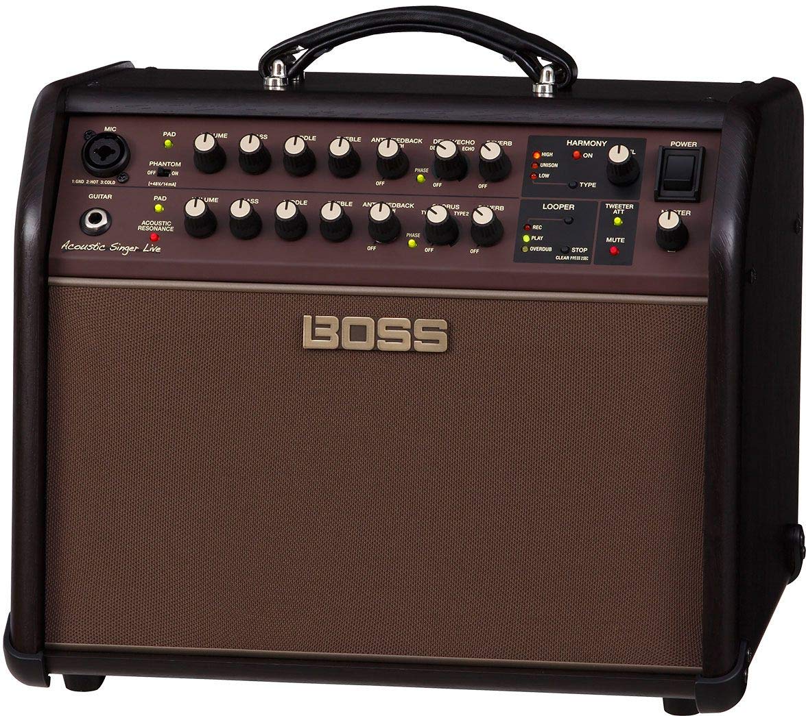 Boss Acoustic Singer Live 60-Watt Bi-Amp Acoustic Combo with FX and Boss FS-6 Dual Foot Switch