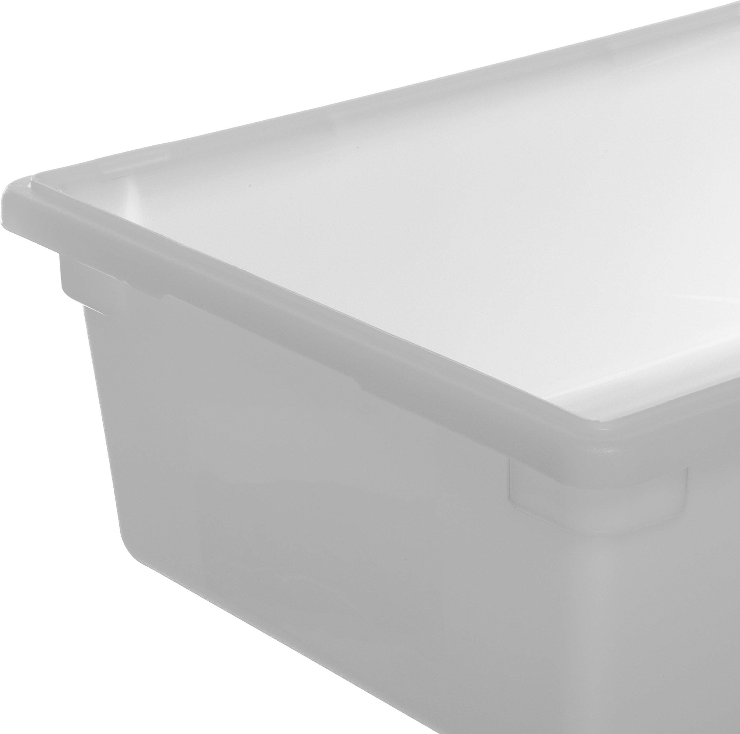 Carlisle FoodService Products Storplus Food Storage Container with Stackable Design for Catering, Buffets, Restaurants, Polyethylene (Pe), 12.5 Gallon, White, (Pack of 4)