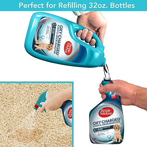 Simple Solution Oxy Charged Pet Stain and Odor Remover | Eliminates Pet Stains and Odors with 3X Cleaning Power | 1 Gallon