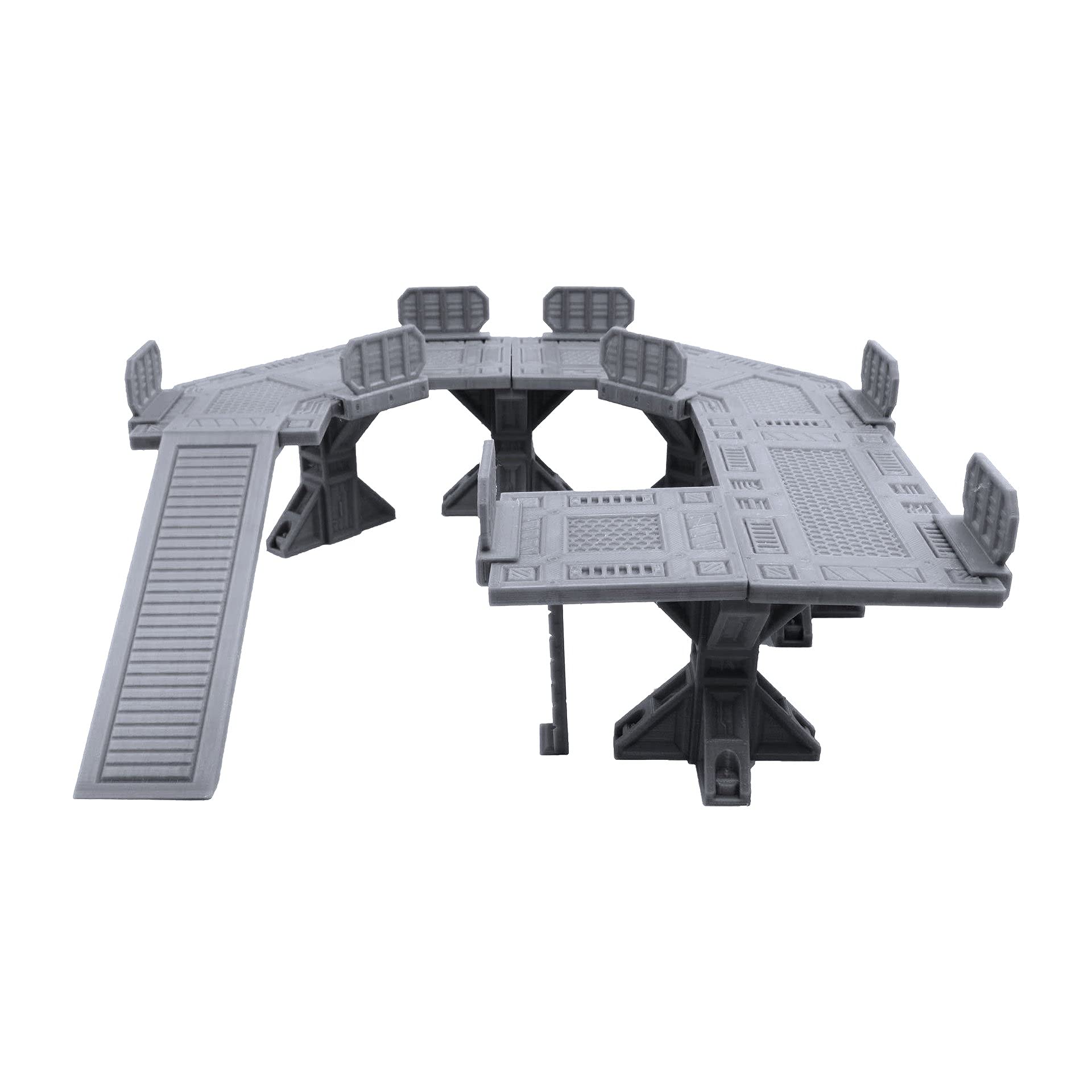 EnderToys Mid-Level Industrial Skirmish Field, Terrain Scenery for Necromunda, Kill Team, Compatible with Sector Mechanicus, 3D Printed and Paintable