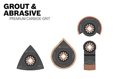 BOSCH OSM212DG 1-Piece 2-1/2 In. x 1/8 In. StarlockMax Oscillating Multi Tool Grout & Abrasive Diamond Grit Segmented Saw Blade for Extreme-Duty Applications in Grout Removal